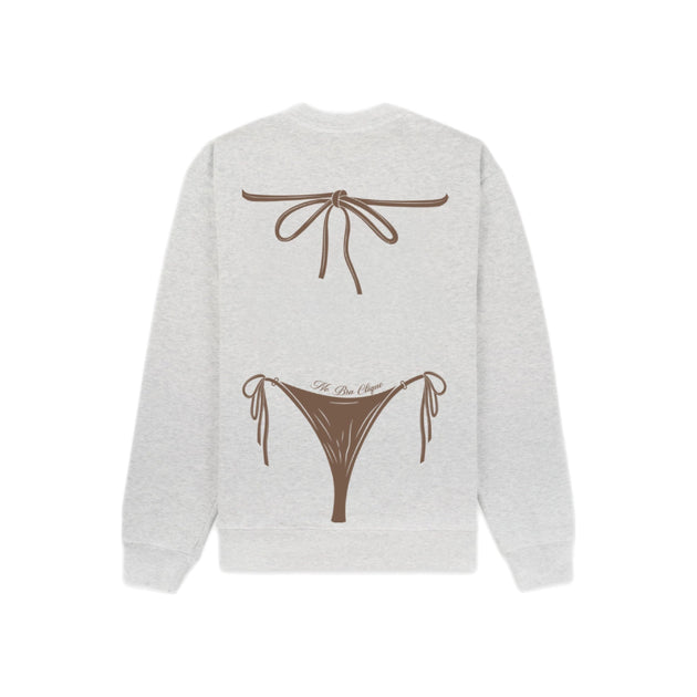 Grey/ chocolate bikini sweater – No Bra Clique